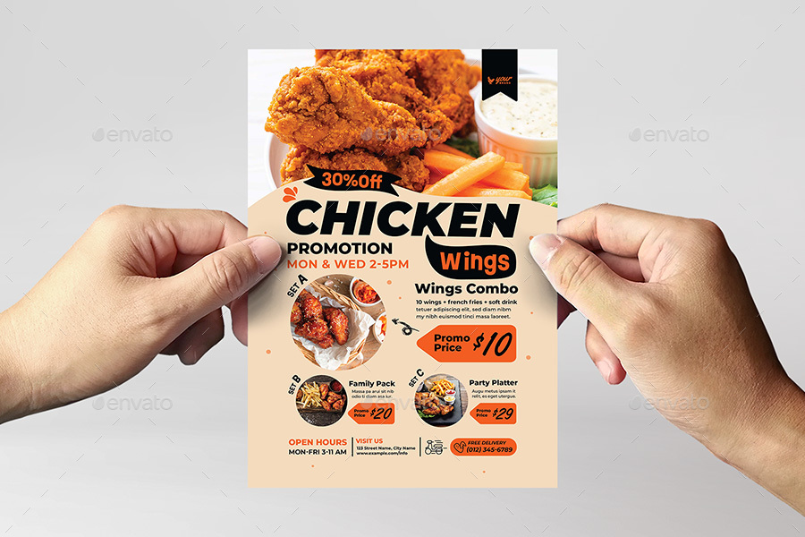 Food Flyer Template, Print Templates | GraphicRiver