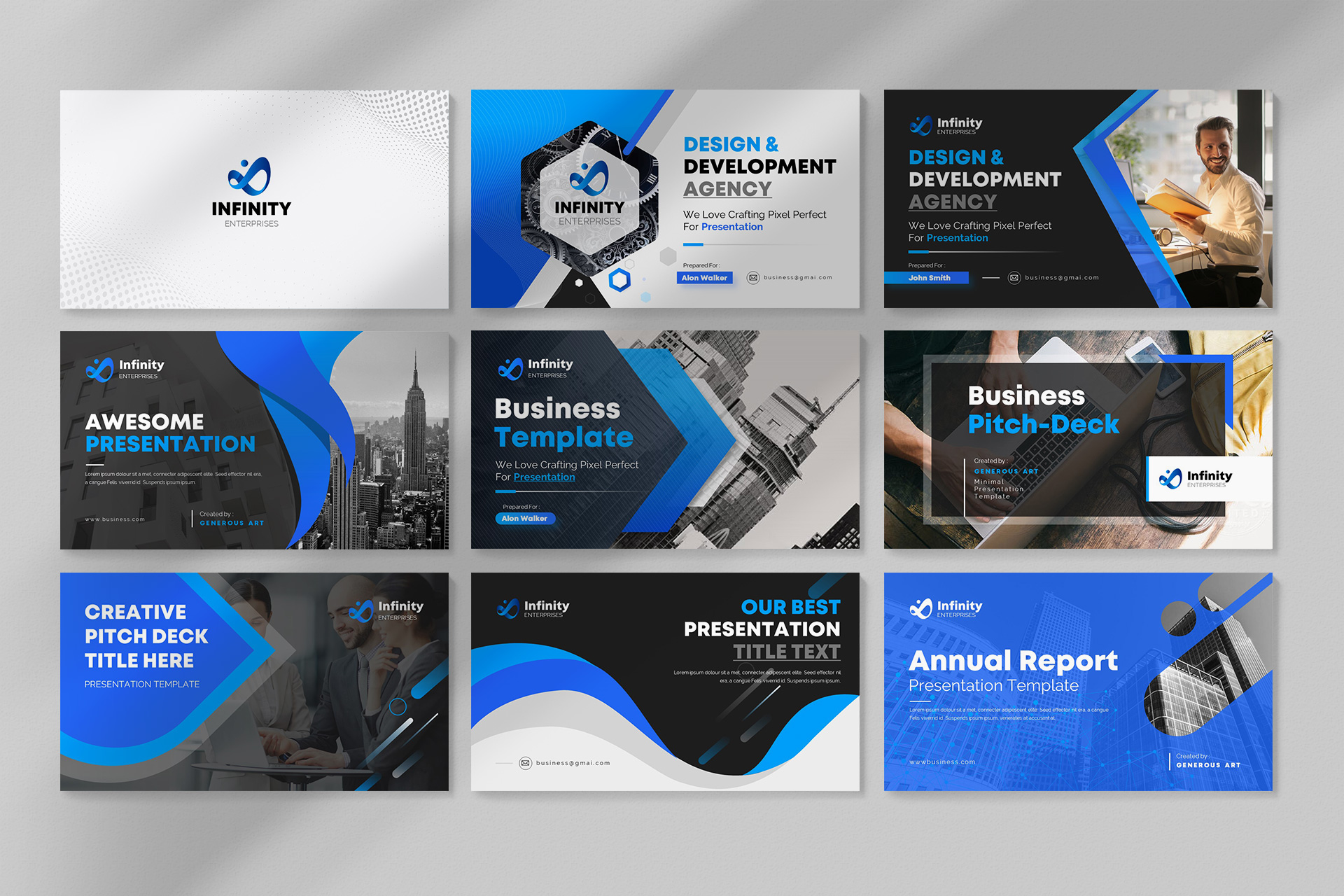 Infinity Business Google Slides Template, Presentation Templates ...