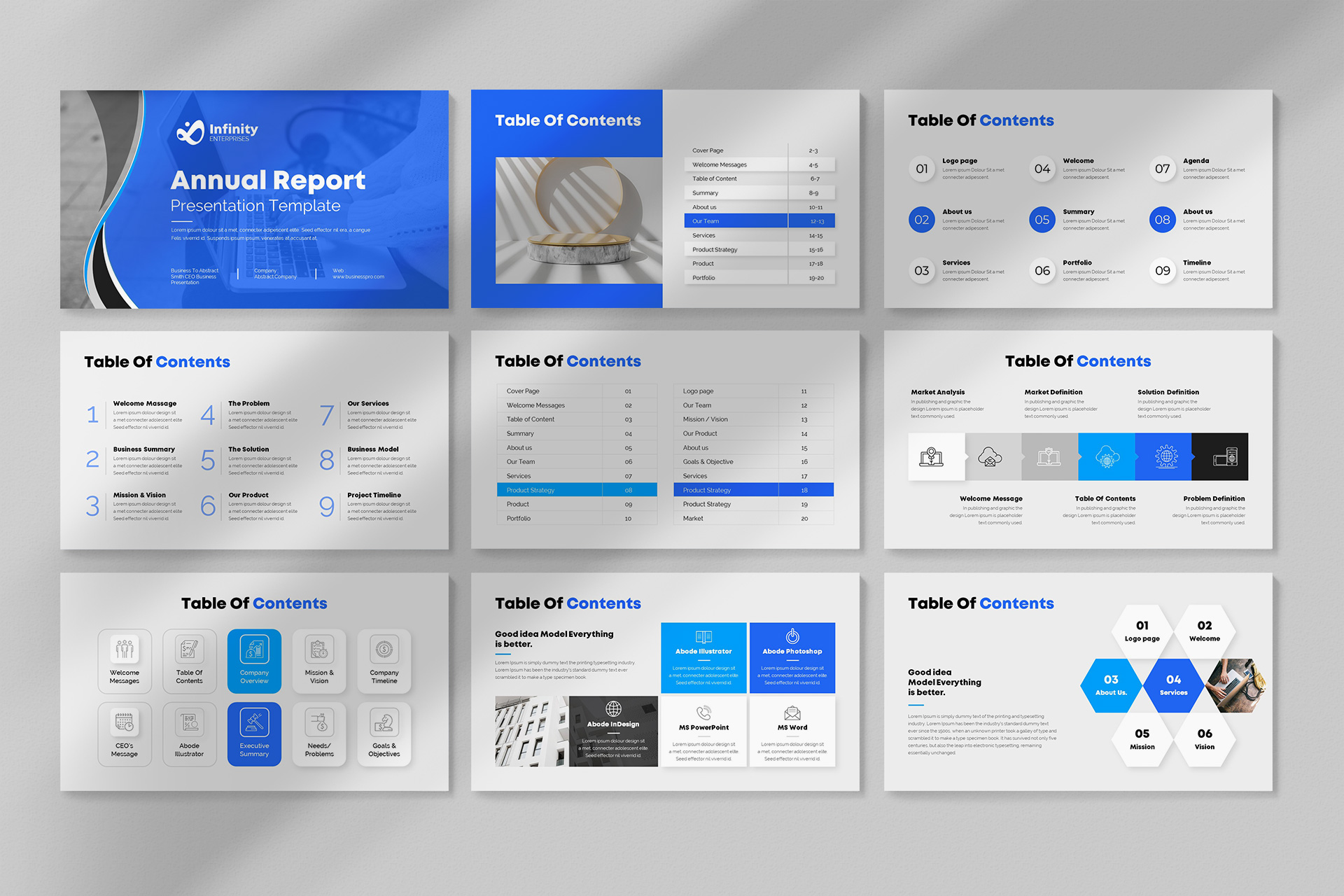 Infinity Business Google Slides Template, Presentation Templates ...