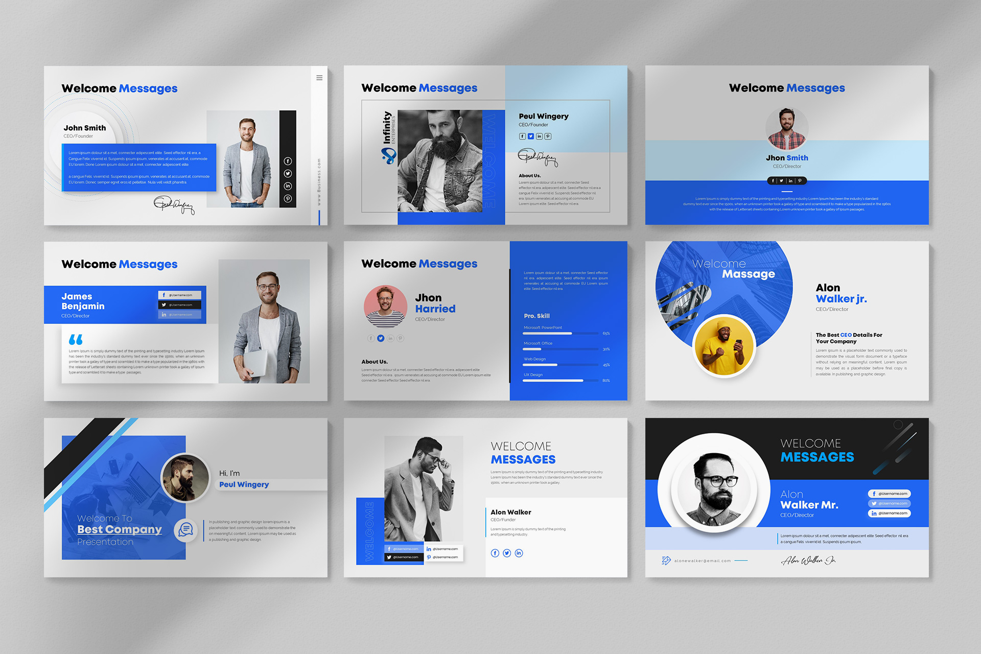Infinity Business Google Slides Template, Presentation Templates ...