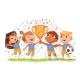 Children Soccer Team Hold Gold Cup, Vectors | GraphicRiver
