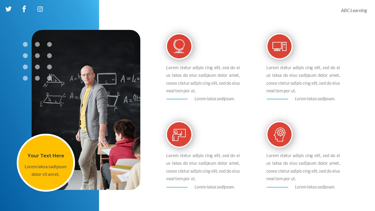 Abc Learning - Education Knowledge Presentation Powerpoints Template ...