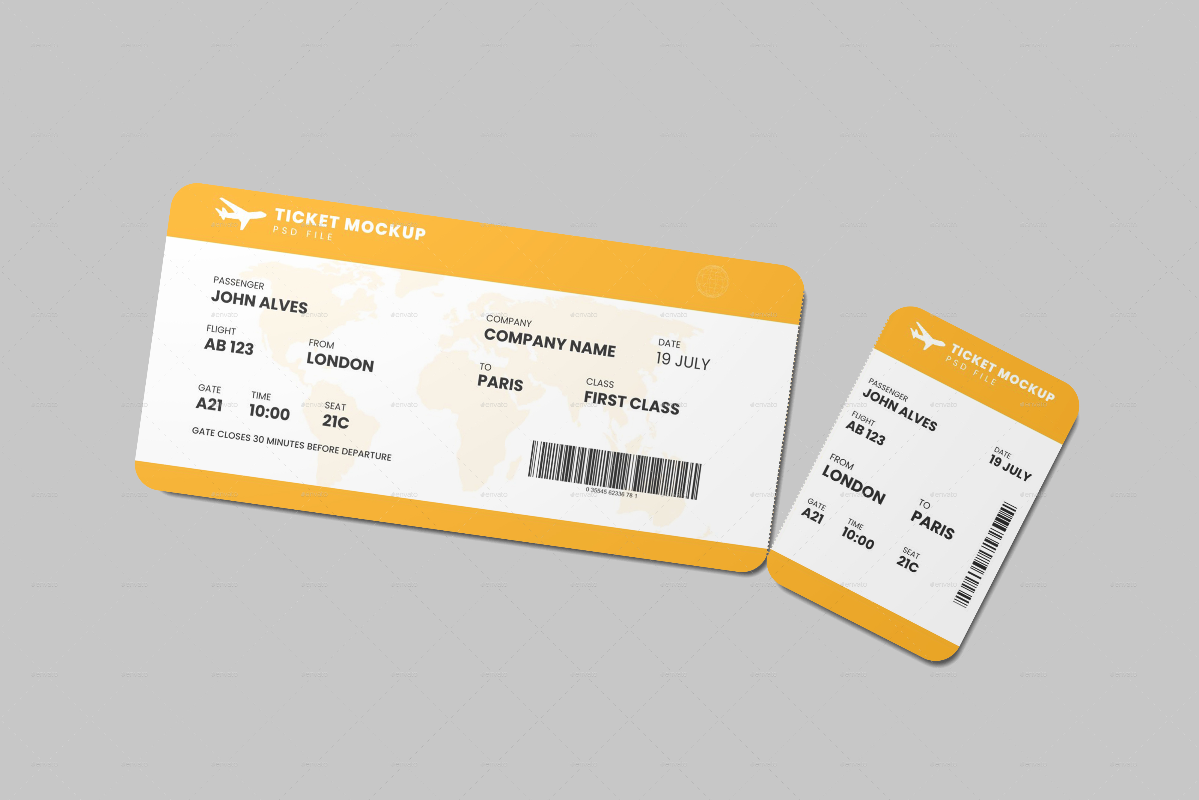 Ticket Mockup, Graphics | GraphicRiver