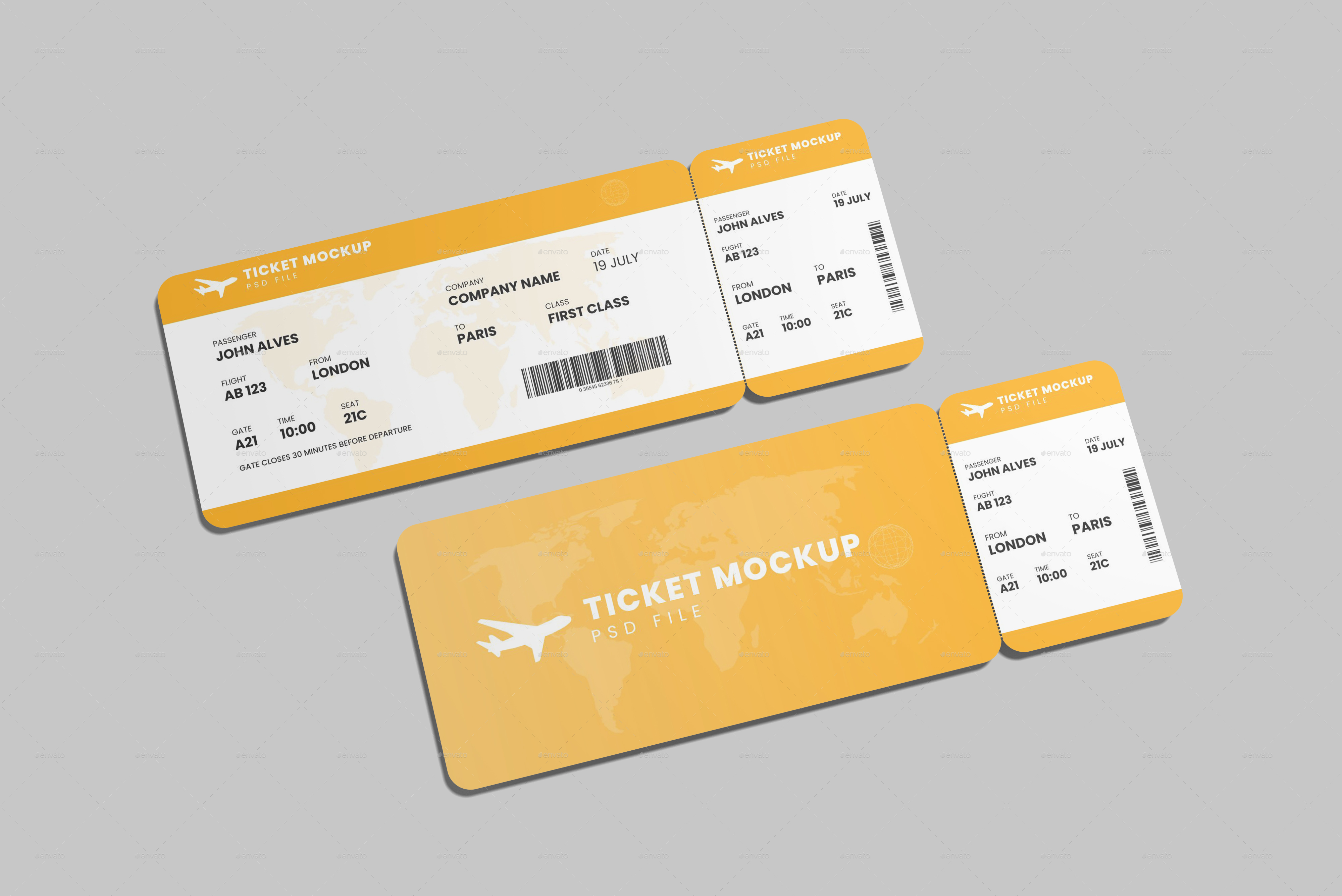 Ticket Mockup, Graphics | GraphicRiver