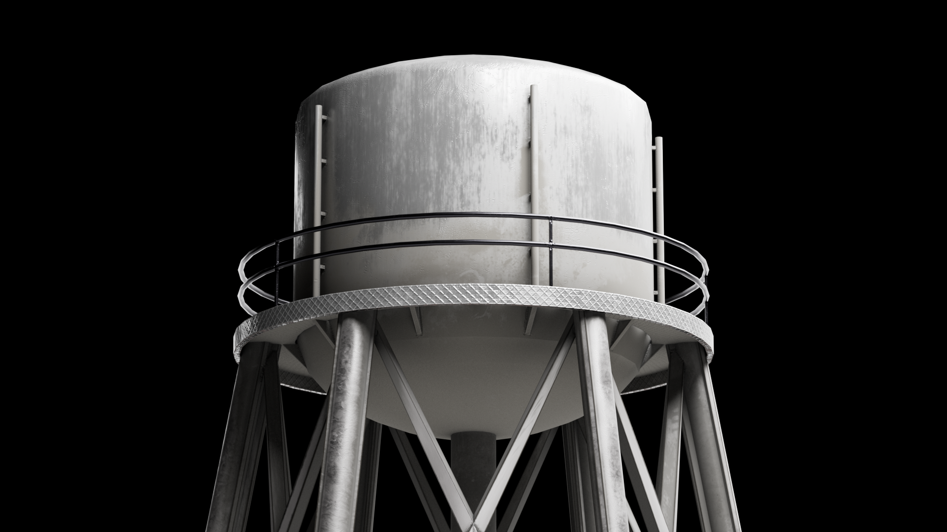 Water Tower Tank Low Poly Low-poly 3D model by Atlant3D | 3DOcean