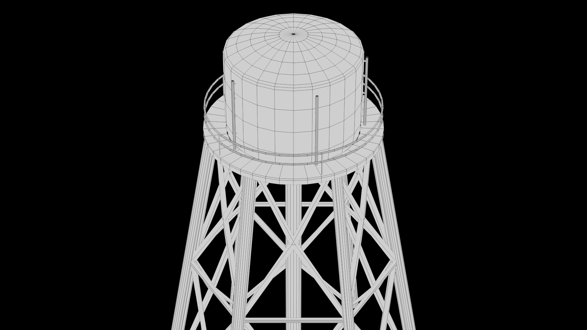 Water Tower Tank Low Poly Low-poly 3D model by Atlant3D | 3DOcean