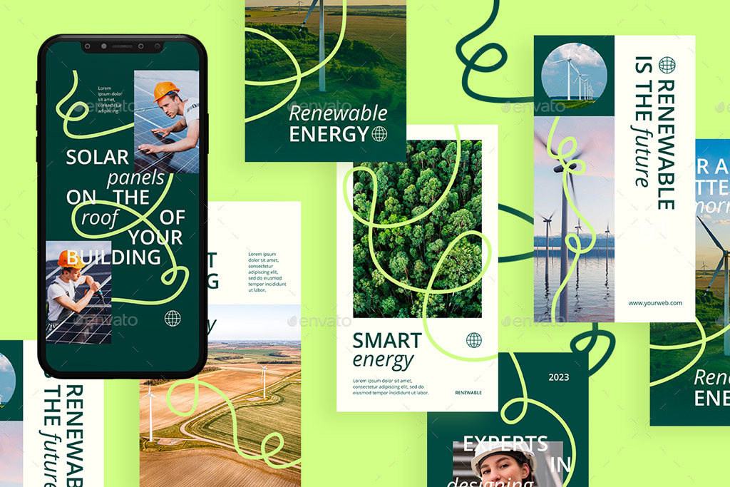 Renewable Energy - Social Media Templates, Web Elements | GraphicRiver