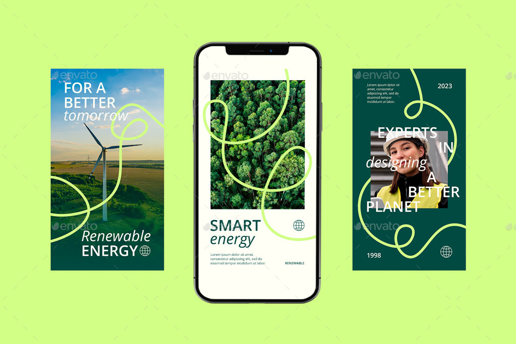 Renewable Energy - Social Media Templates, Web Elements | GraphicRiver