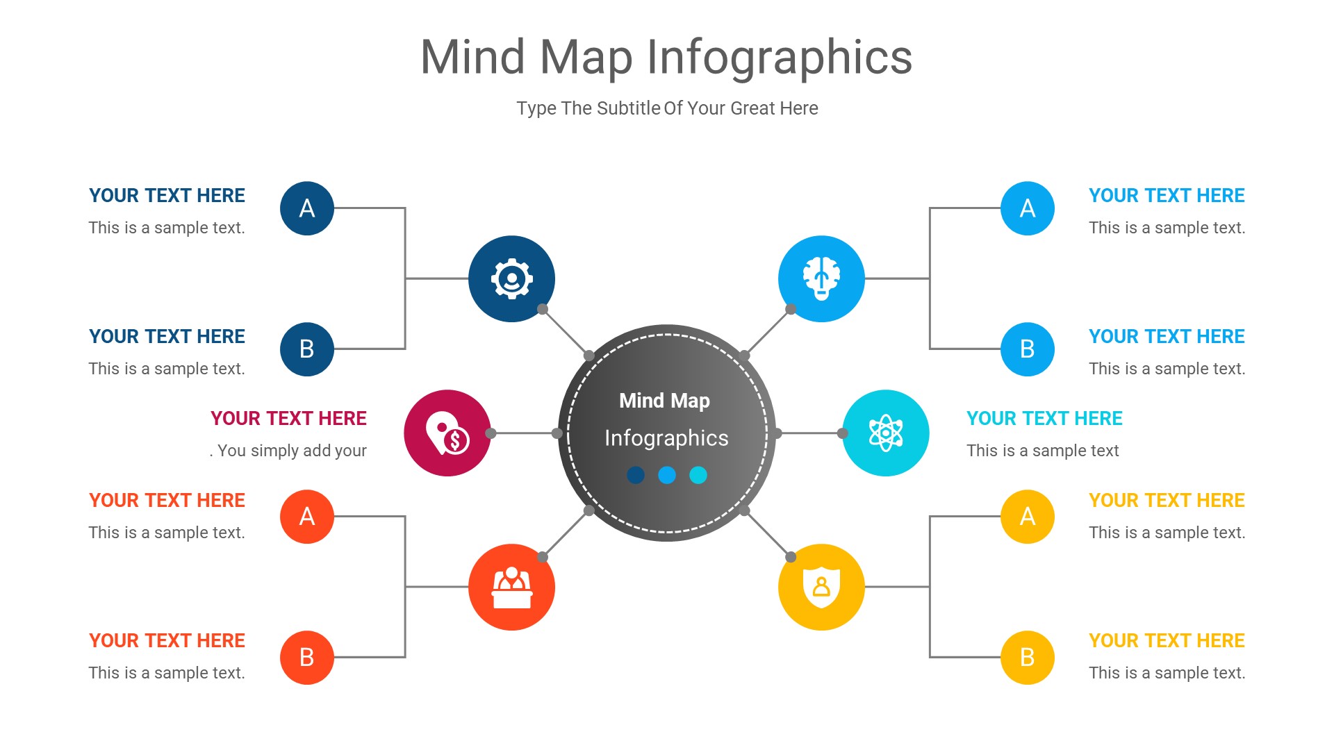 Mind Map Diagrams Google Slides Template diagrams, Presentation Templates