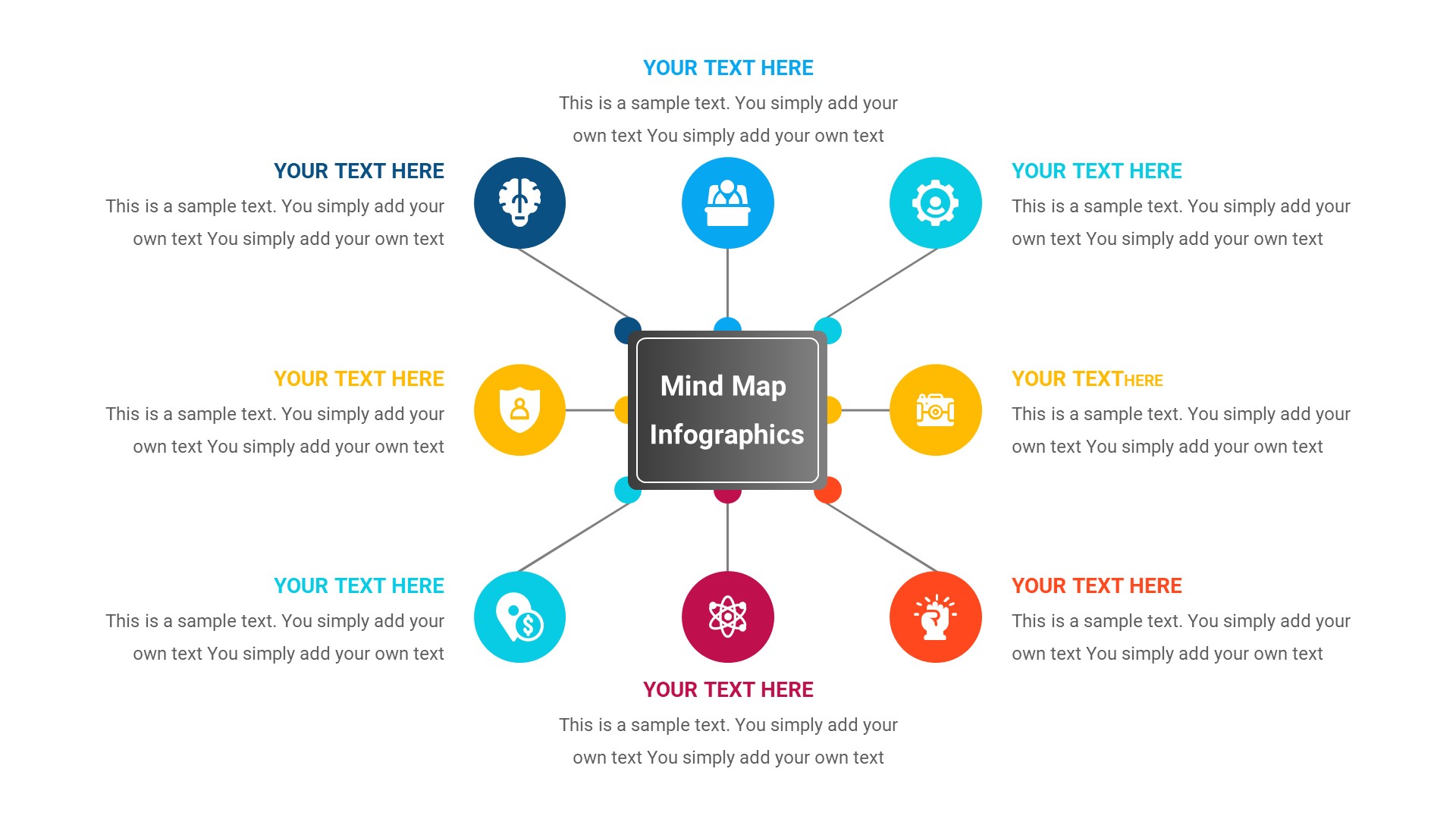 Mind Map Diagrams Google Slides Template diagrams, Presentation Templates