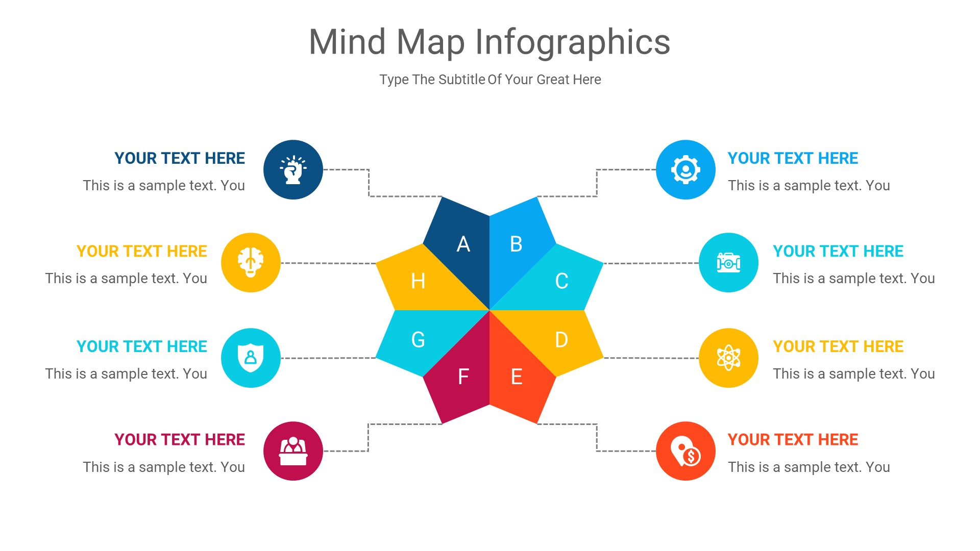 Mind Map Diagrams Google Slides Template diagrams, Presentation Templates