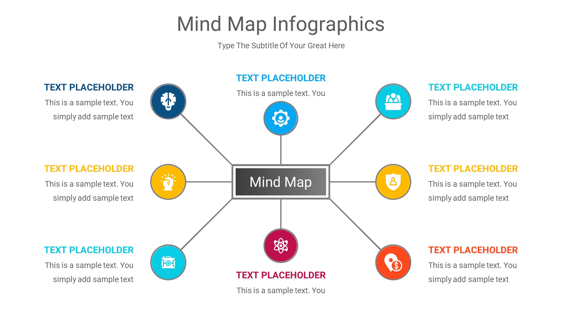 Mind Map Diagrams Google Slides Template diagrams, Presentation Templates