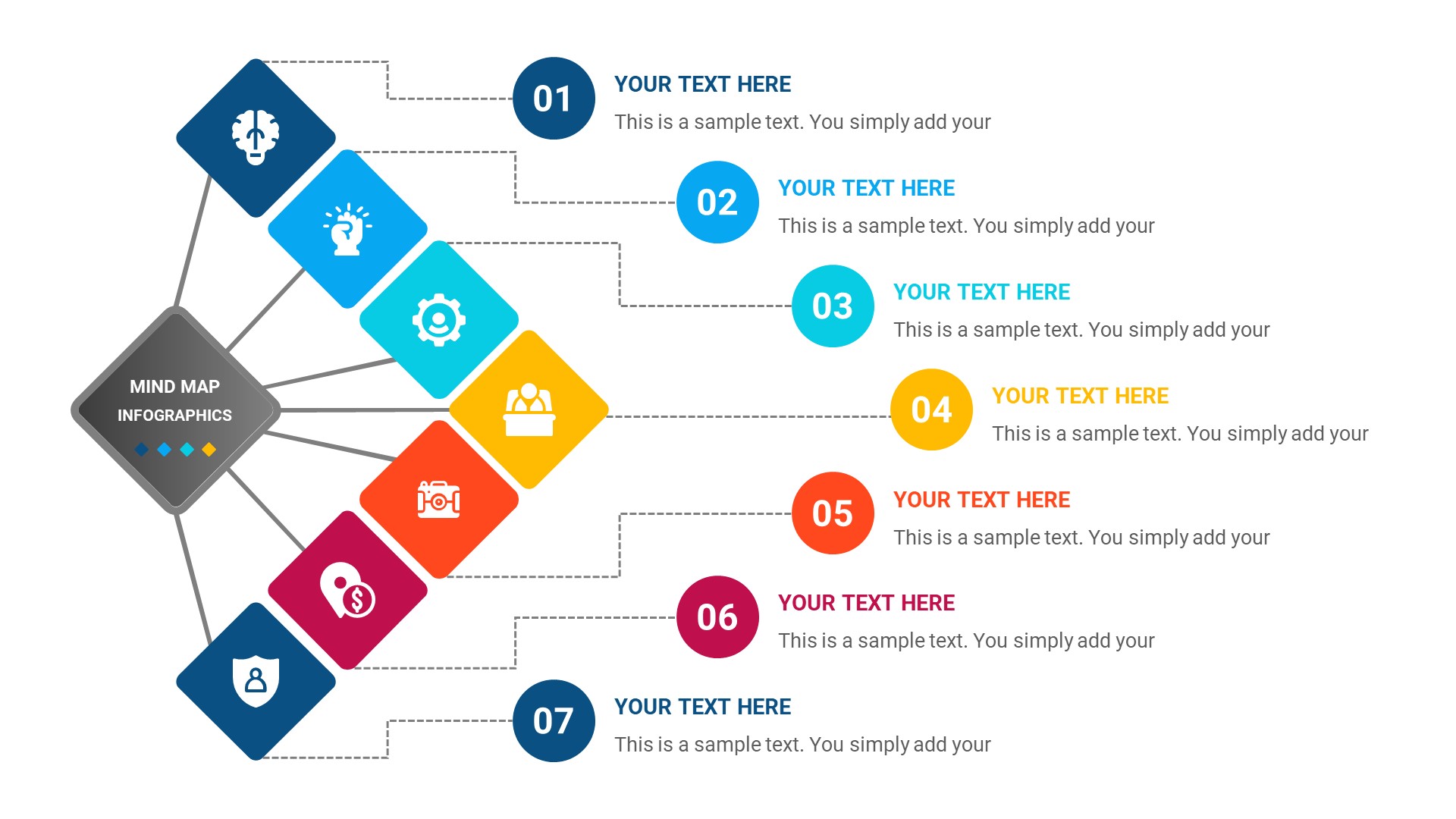 Mind Map Diagrams Google Slides Template diagrams, Presentation Templates