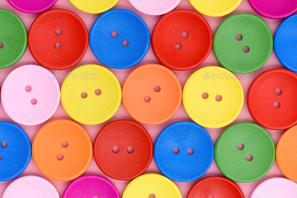 Vivid colored wooden buttons pattern. Stock Photo by nikonlamp | PhotoDune
