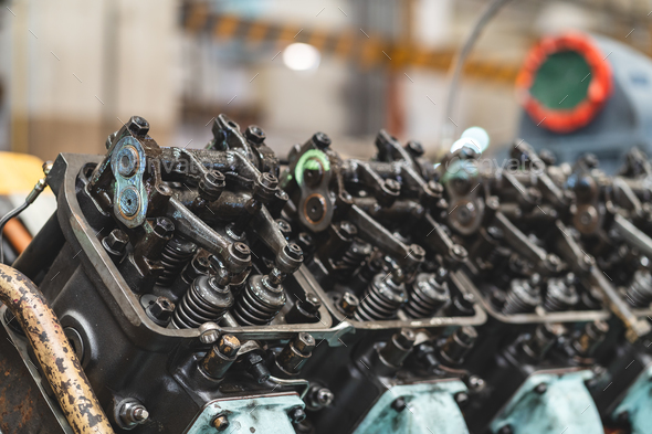 Automotive mechanical assembly, engine, transmission, suspension and ...