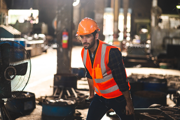 men at work concept, confident engineer person man occupation or ...