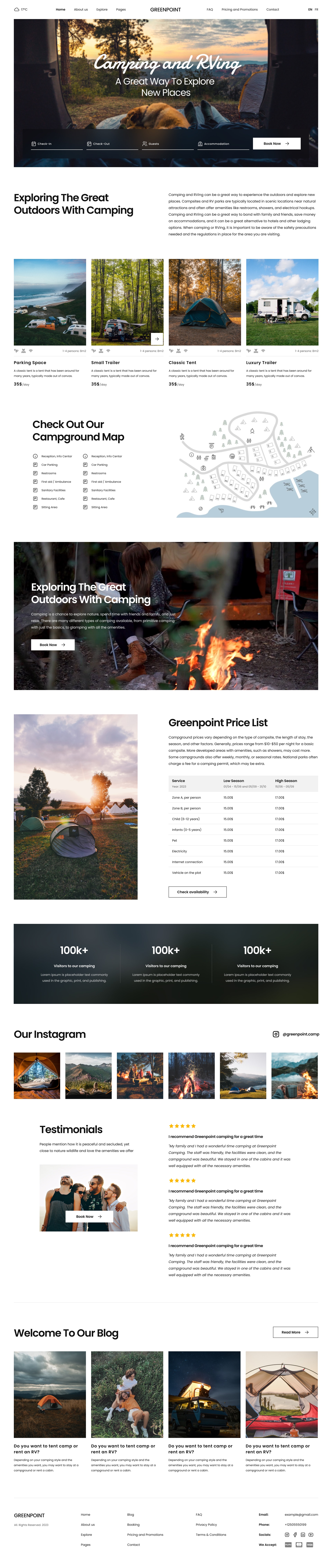Camping, RV & Outdoor Vacation Rental Design Kit by pixelmakersco | ThemeForest
