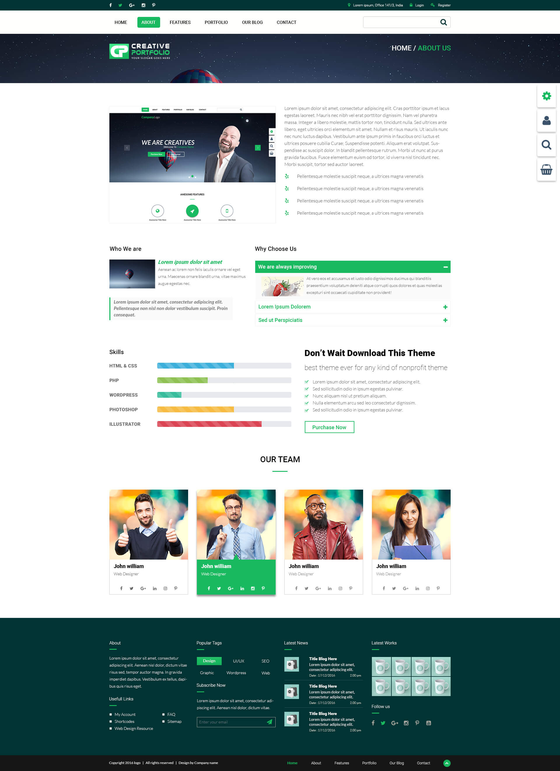Creative Portfolio HTML Template by TmdStudio | ThemeForest