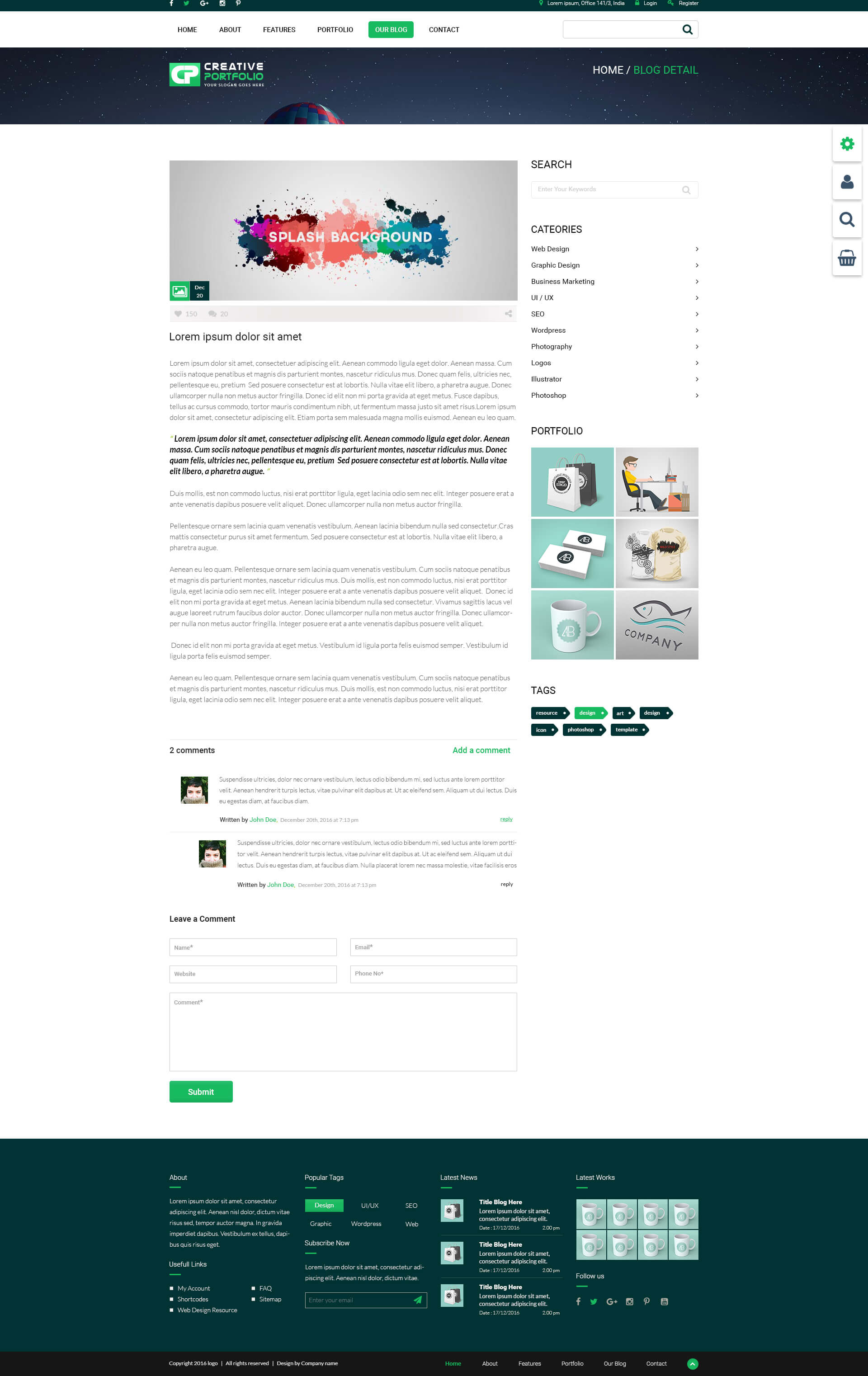 Creative Portfolio HTML Template by TmdStudio | ThemeForest