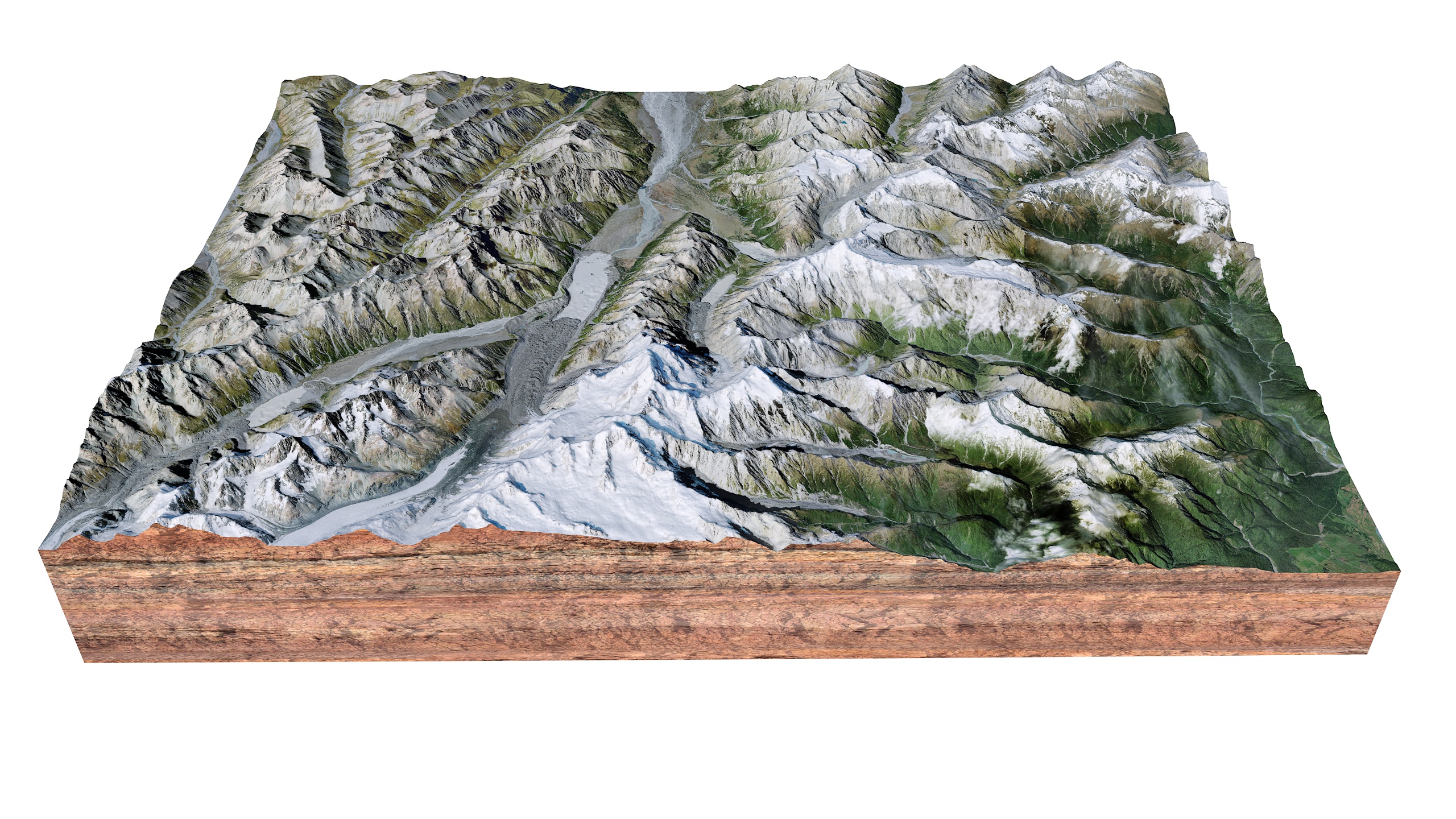 Aoraki Mount Cook New Zealand Terrain 3d model by TurboCG | 3DOcean