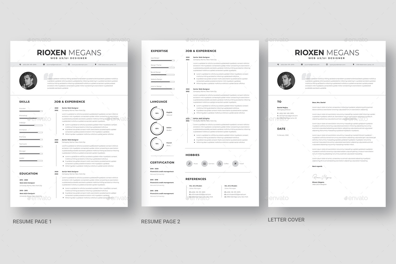 CV Resume Word, Print Templates | GraphicRiver
