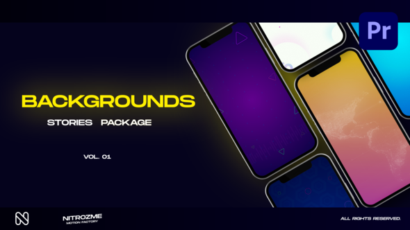 Backgrounds Stories Vol. 01 for Premiere Pro, Premiere Pro Templates