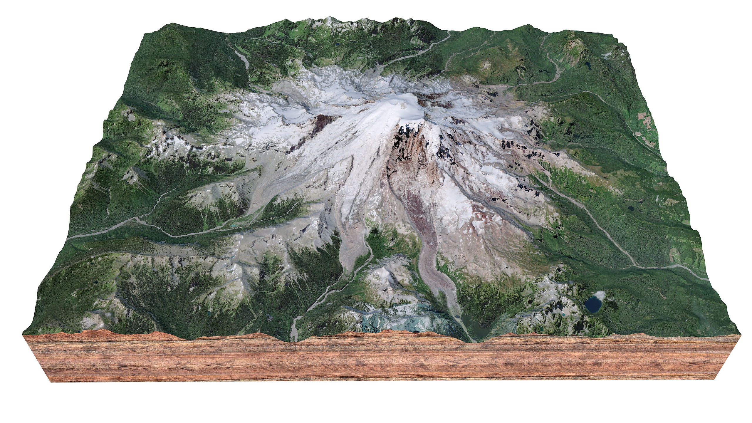 Mount Rainier Washington USA Terrain 3d model by TurboCG | 3DOcean