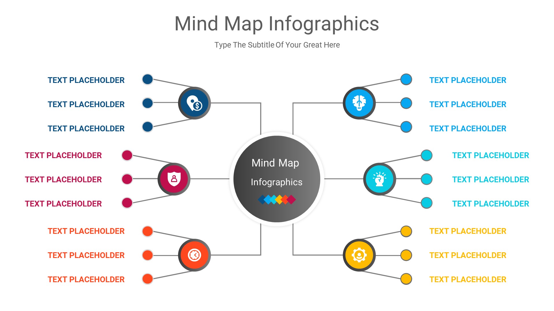 Mind Map Diagrams Keynote Template diagrams, Presentation Templates