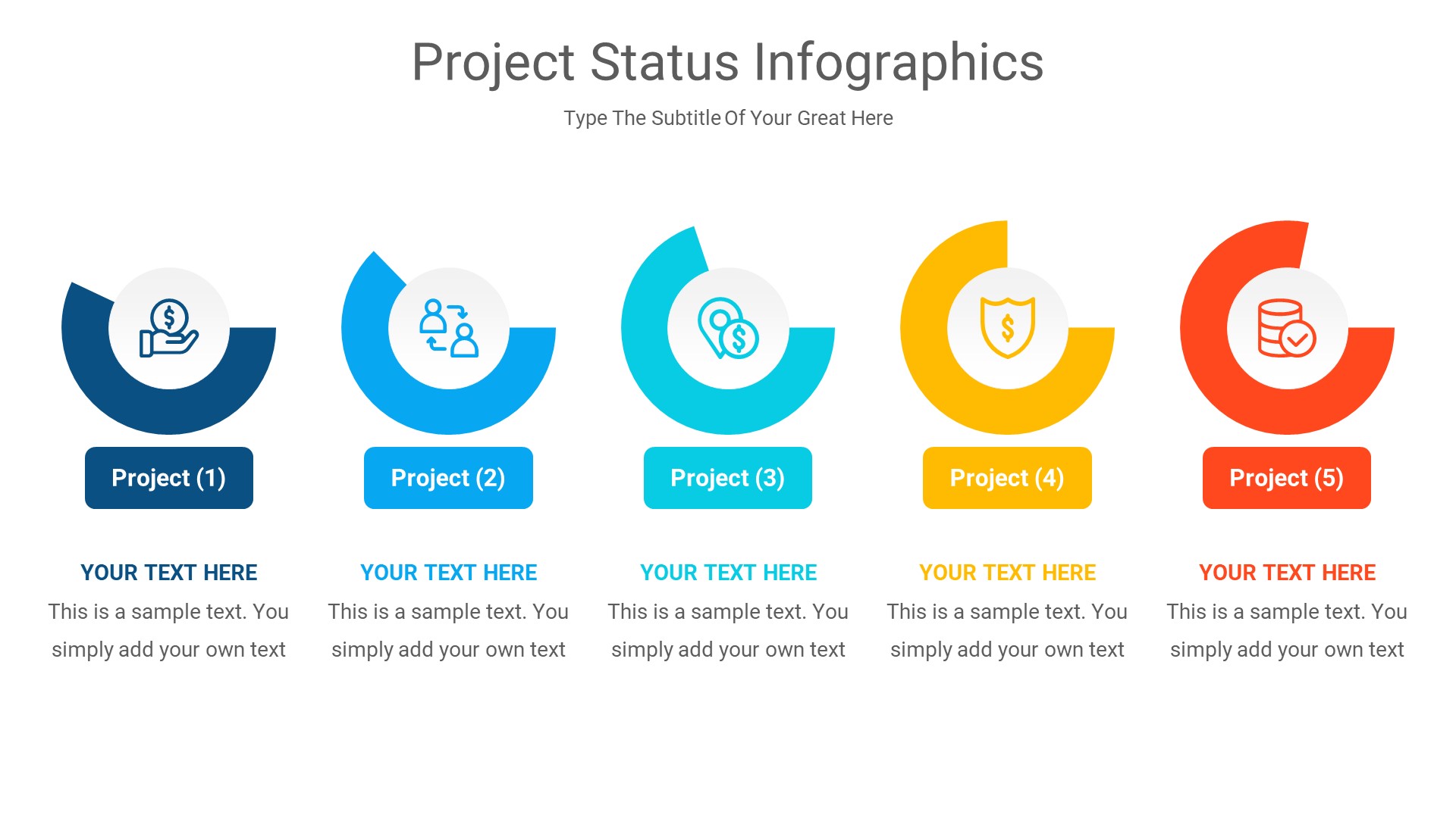 Project Status infographics Keynote Template Presentation, Presentation ...
