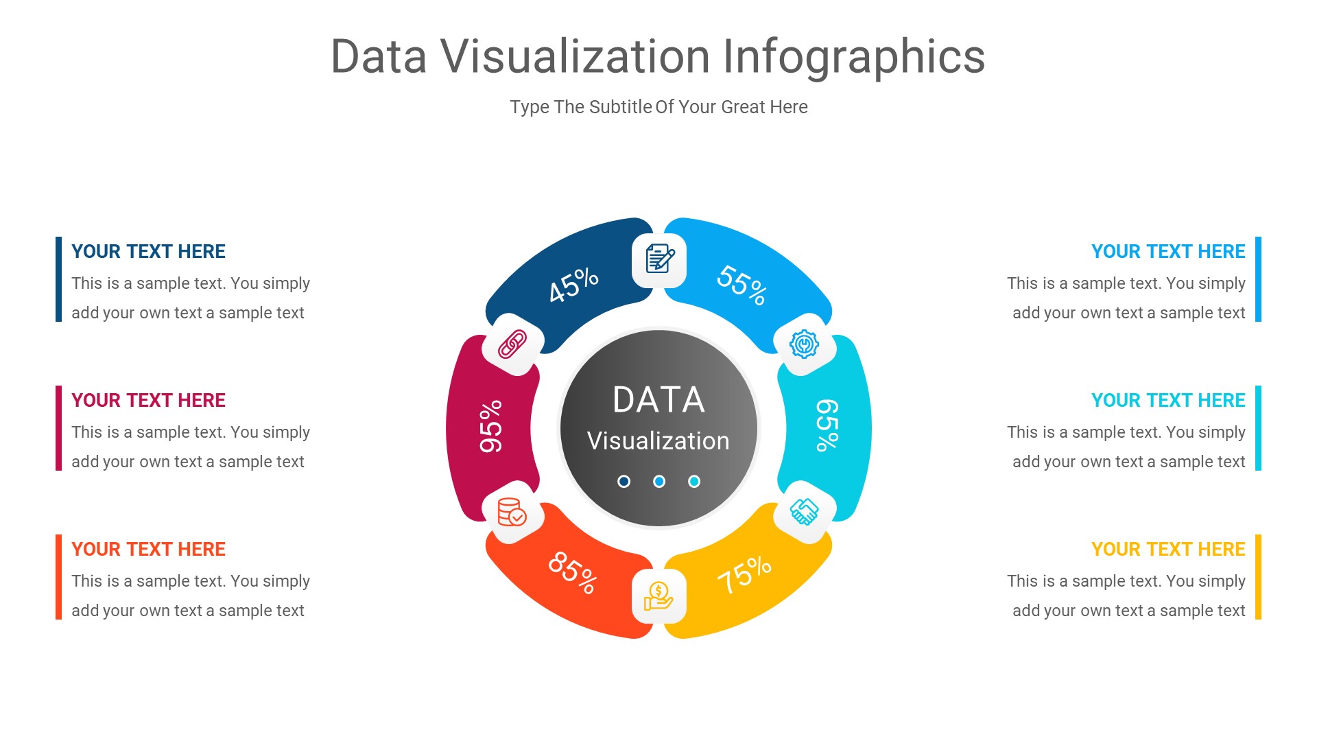 Data Visualization Keynote Infographics Slides, Presentation Templates