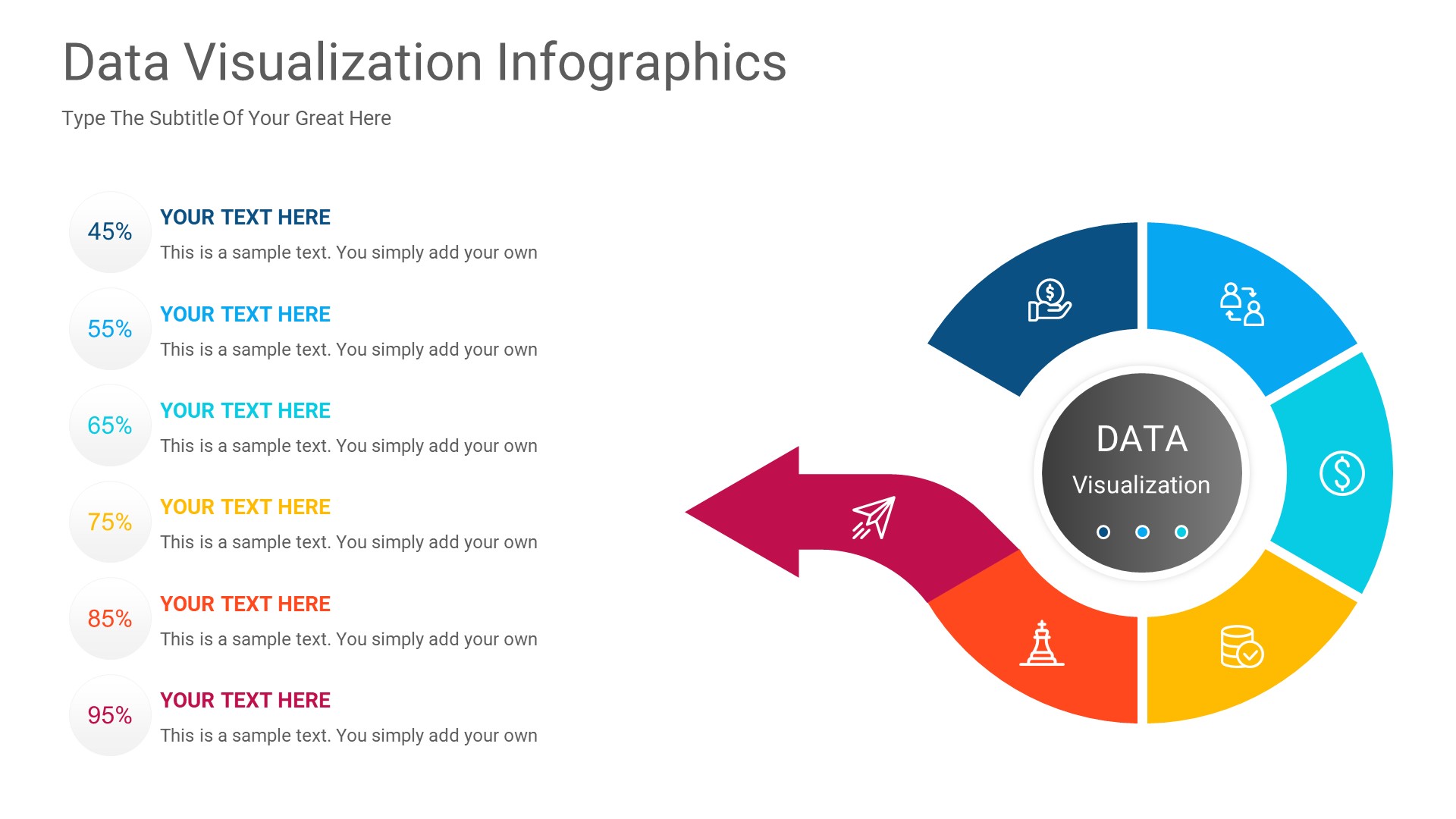 Data Visualization Keynote Infographics Slides, Presentation Templates