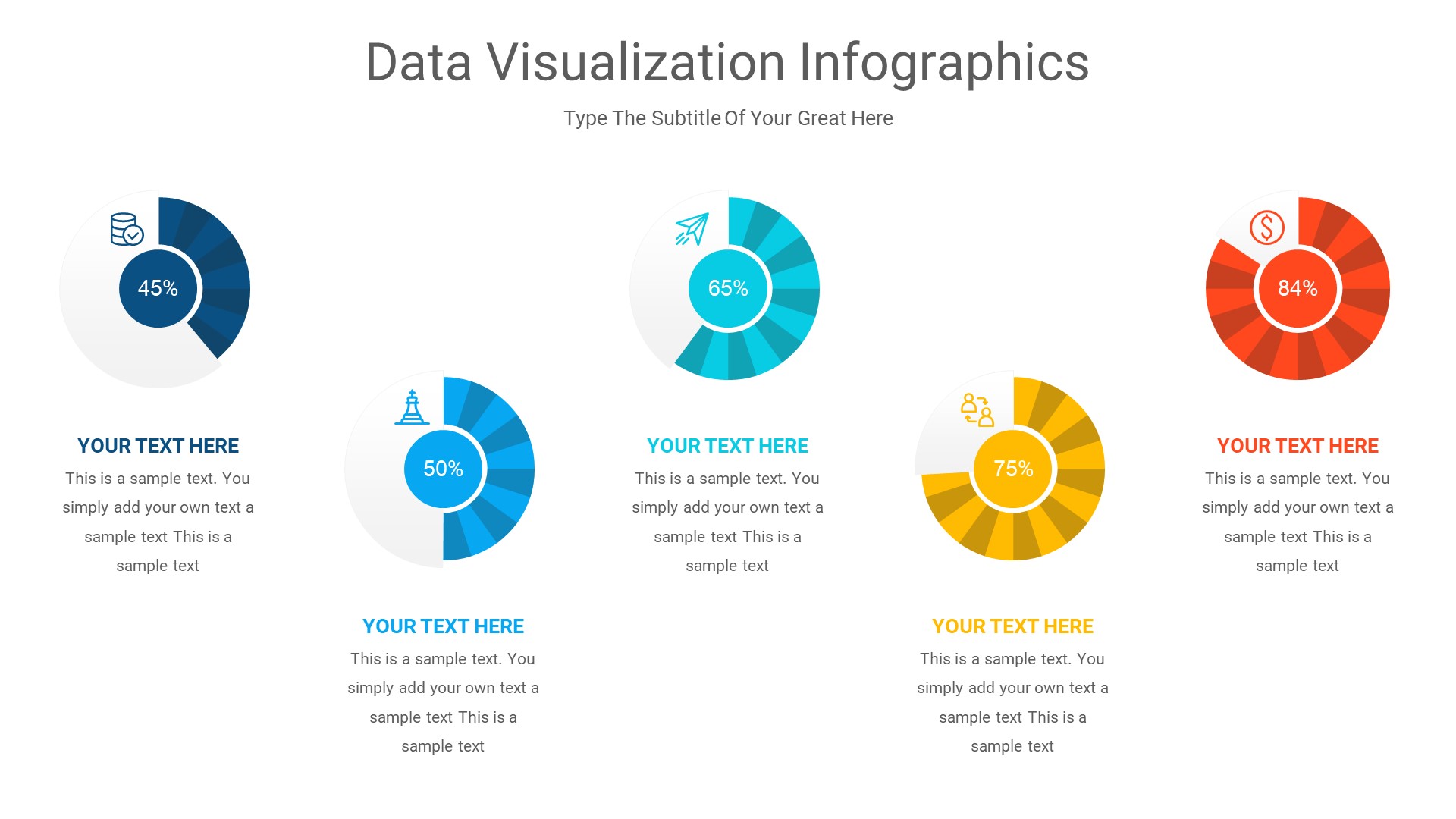 Data Visualization Keynote Infographics Slides, Presentation Templates