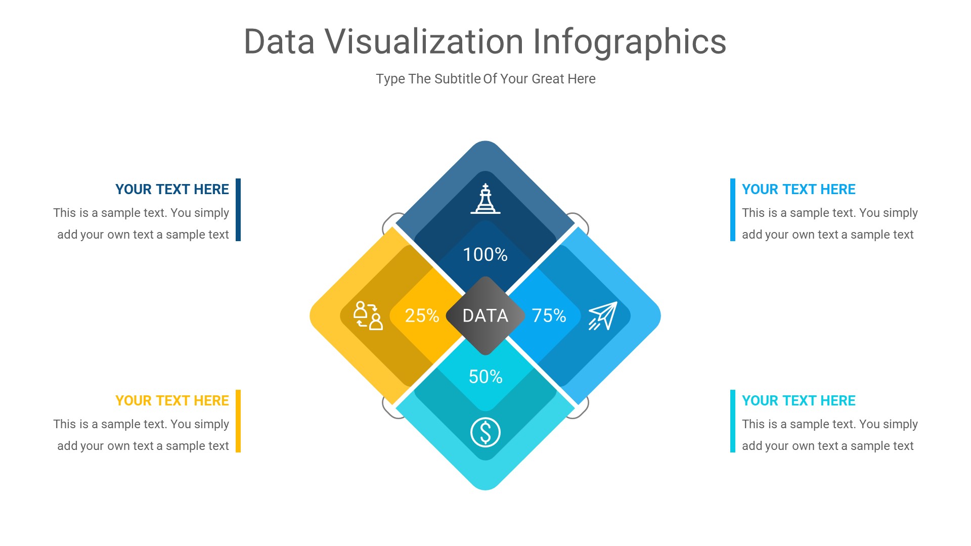 Data Visualization Keynote Infographics Slides, Presentation Templates