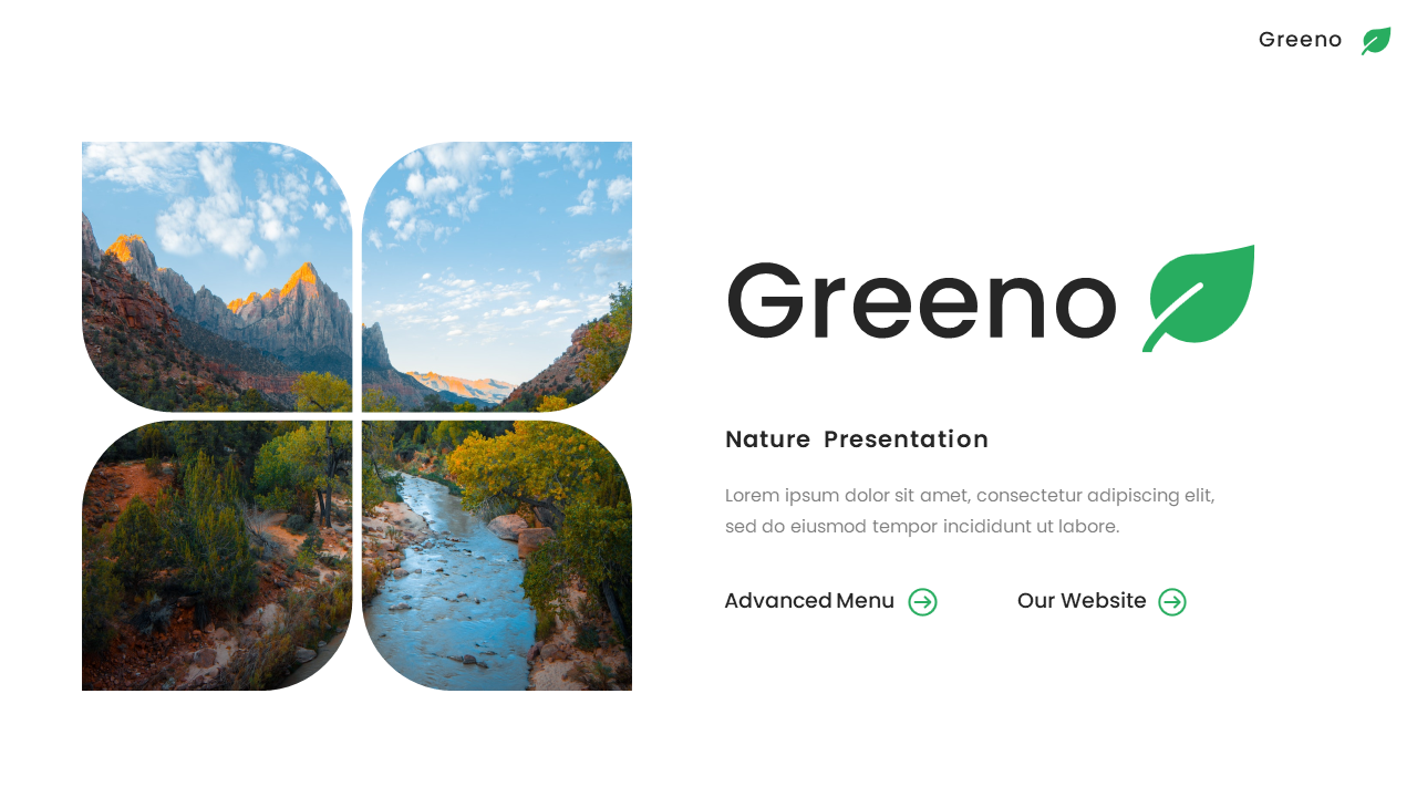 Greeno Nature Google Slides Template, Presentation Templates | GraphicRiver