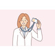 Woman Demonstrate Id Card Hanging Around Neck for, Vectors | GraphicRiver