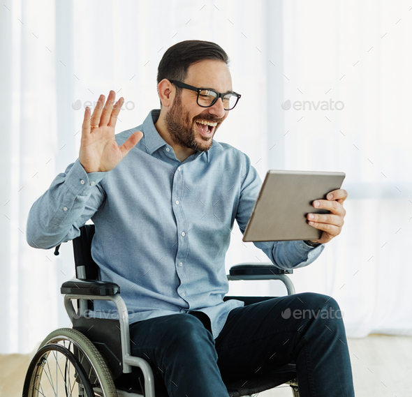 disability wheelchair disabled man handicap sitting handicapped health ...