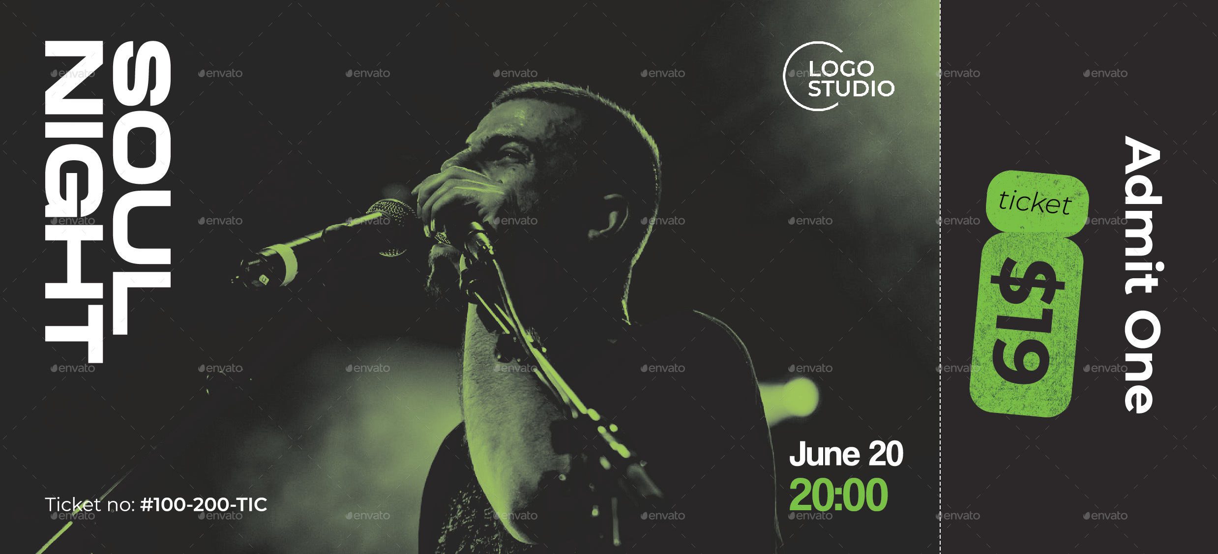 Music Night Ticket, Print Templates | GraphicRiver