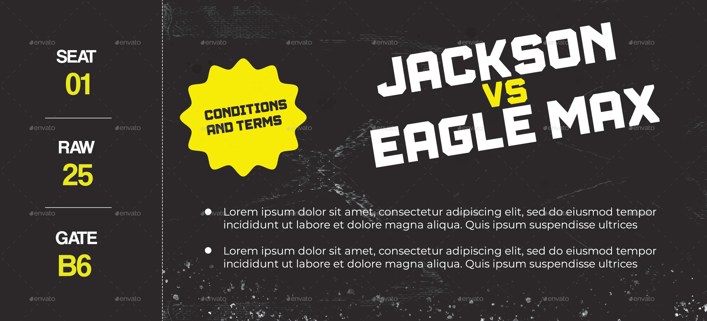 Boxing Ticket, Print Templates | GraphicRiver