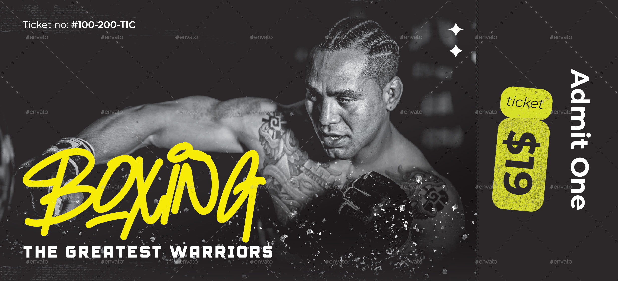 Boxing Ticket, Print Templates | GraphicRiver