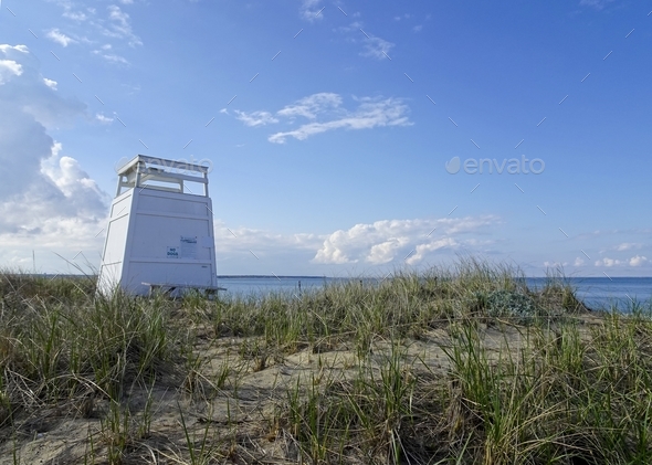 Cape Cod Beach and Lifeguard Tower Stock Photo by marn123424 | PhotoDune