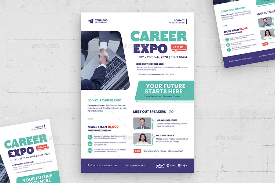 Career Expo Flyer Template, Print Templates | GraphicRiver