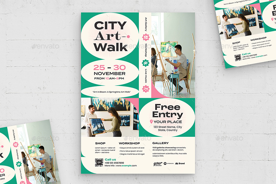 Modern Event Flyer Poster Template, Print Templates | GraphicRiver