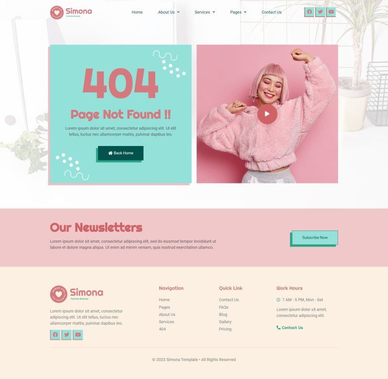 Simona - Feminine Business Elementor Template Kit by Kitpro | ThemeForest