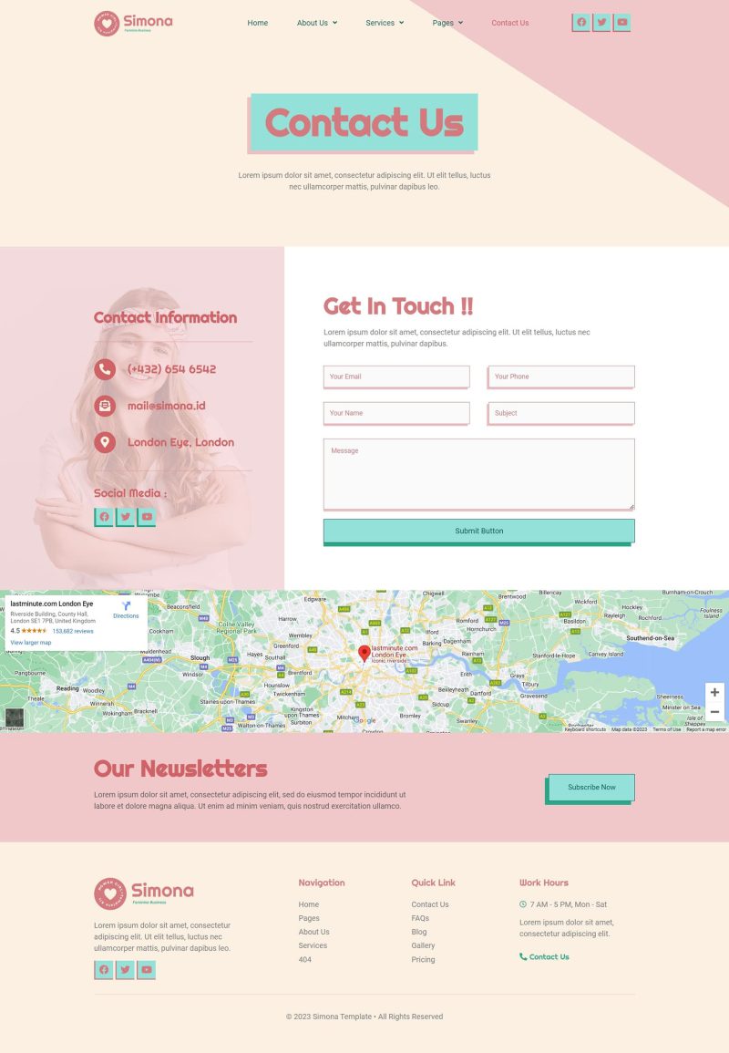 Simona - Feminine Business Elementor Template Kit by Kitpro | ThemeForest
