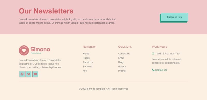 Simona - Feminine Business Elementor Template Kit by Kitpro | ThemeForest