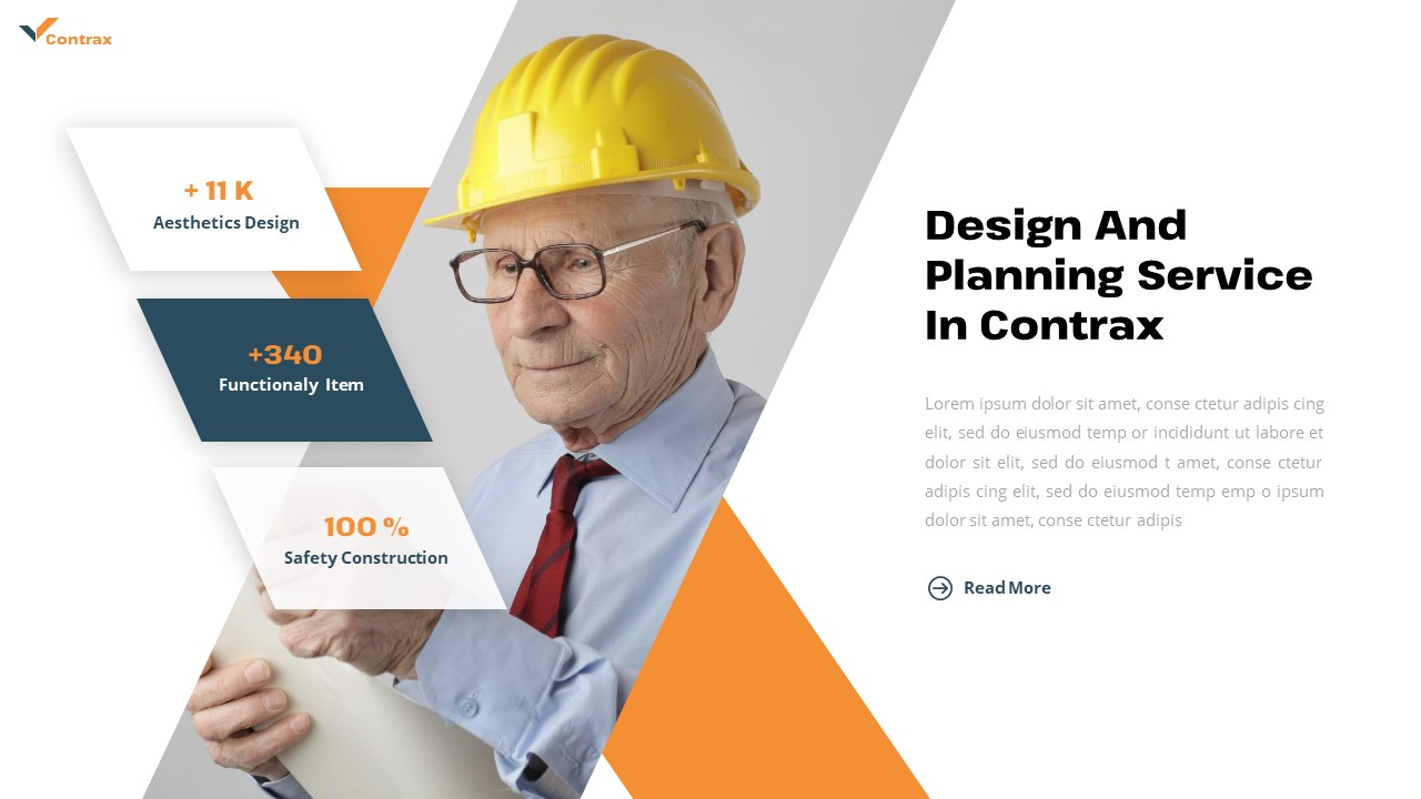 Contrax- Construction Presentation Keynote Template by PandowoCreator