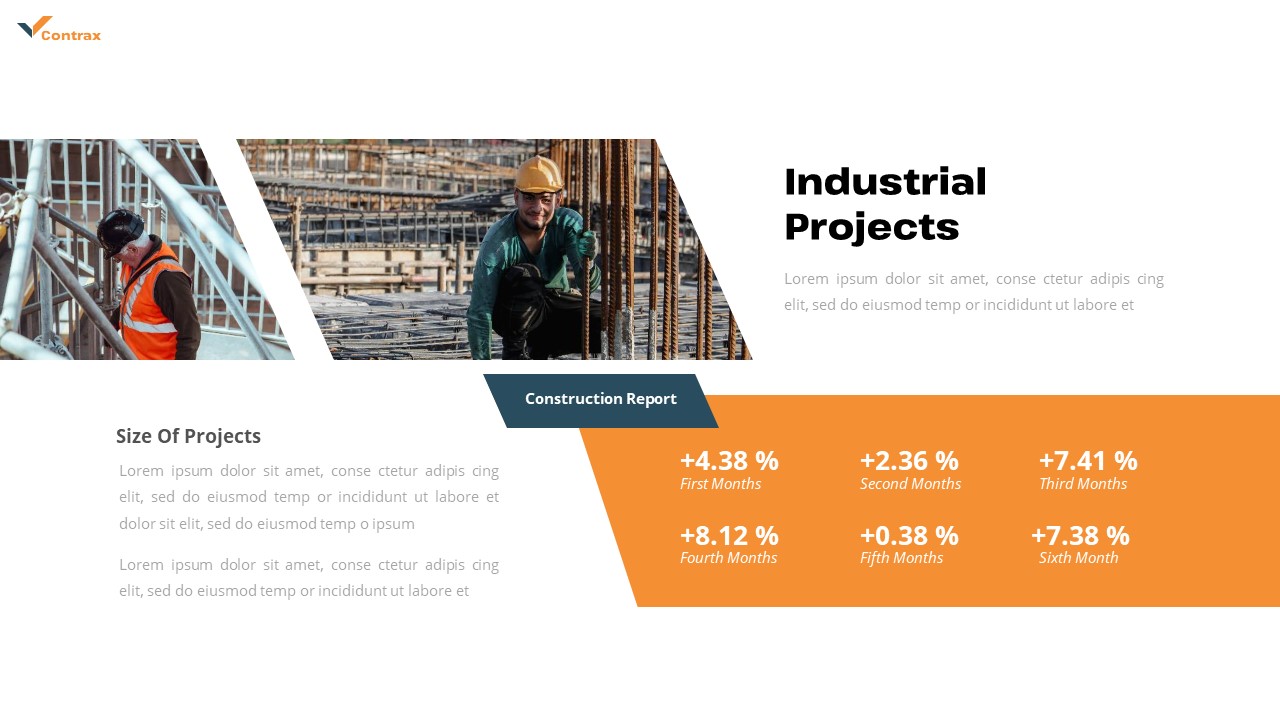 Contrax- Construction Presentation Keynote Template by PandowoCreator
