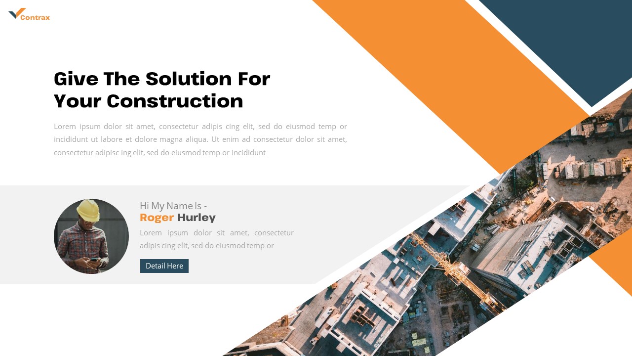 Contrax- Construction Presentation Keynote Template, Presentation Templates
