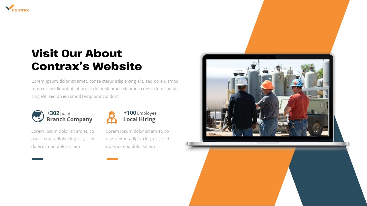Contrax- Construction Presentation Keynote Template by PandowoCreator