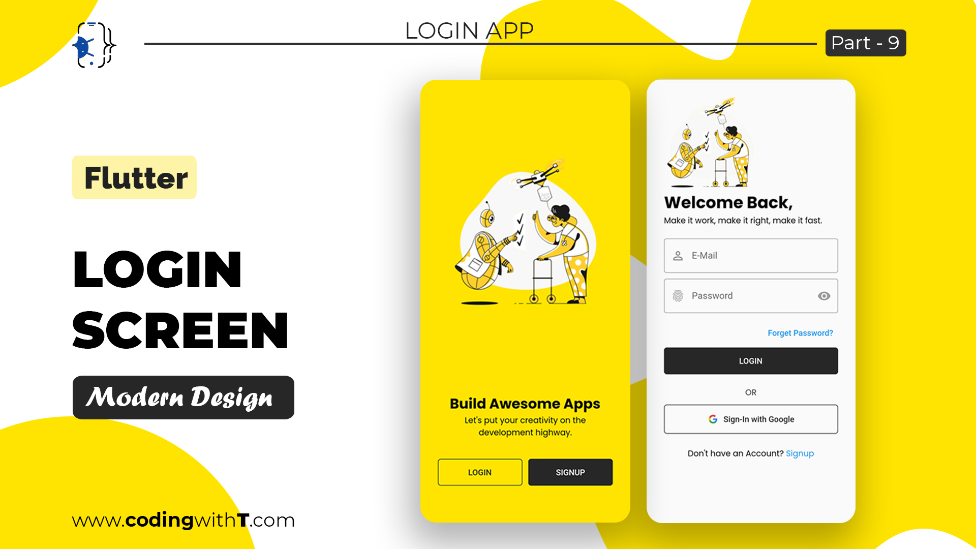 Pro Flutter Login App, Frontend, Backend, Firebase - Modern Minimal ...